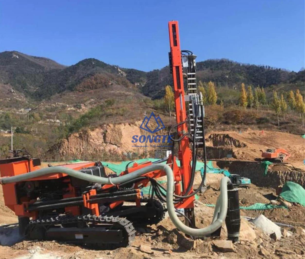 SD-115Y Crawler Type Borehole Blasting Drilling Rig 40m Hammer Drilling ...