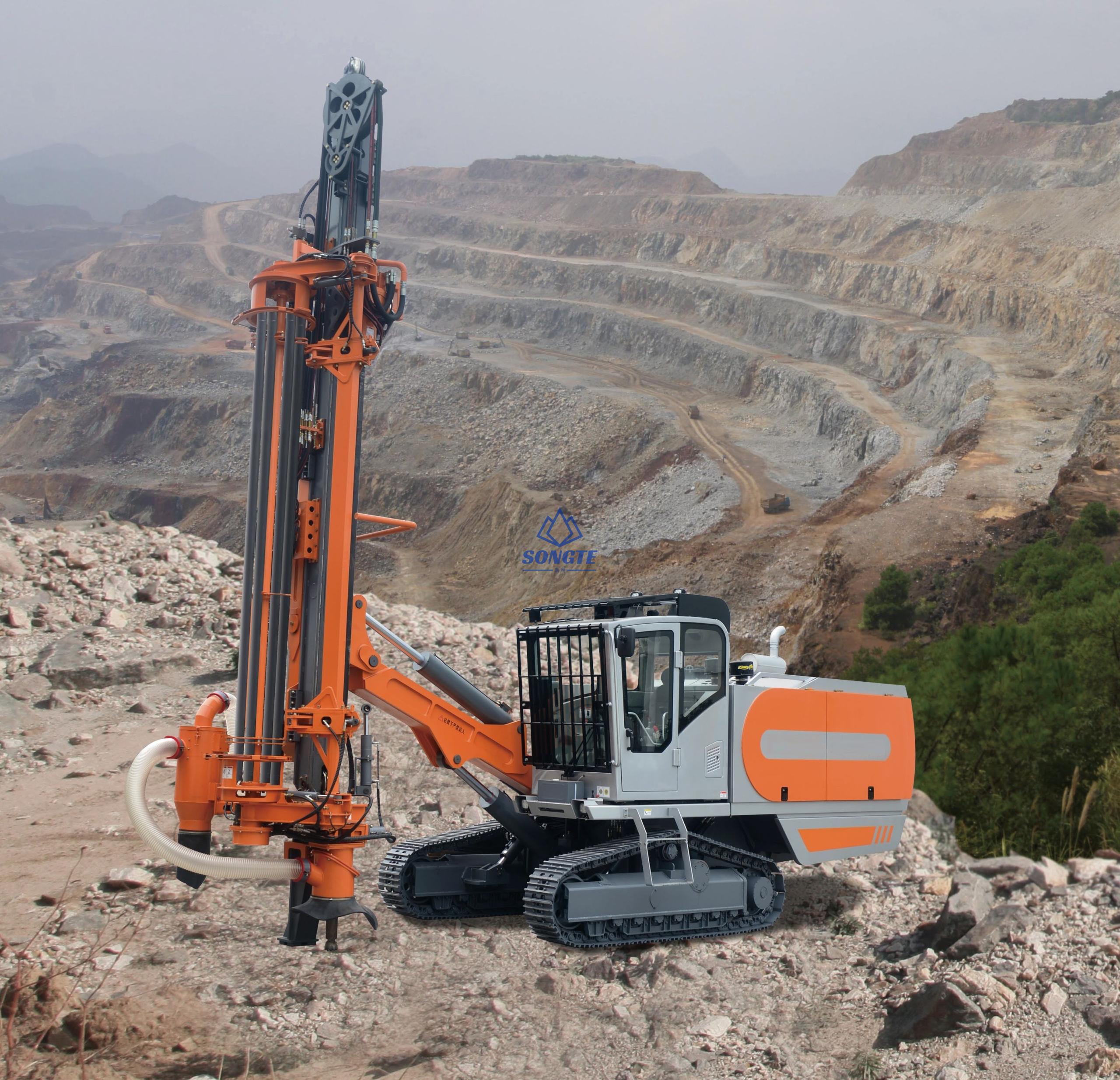 SDA-45 Integrated DTH Blast Hole Drill Rigs Built-in Air Compressor ...