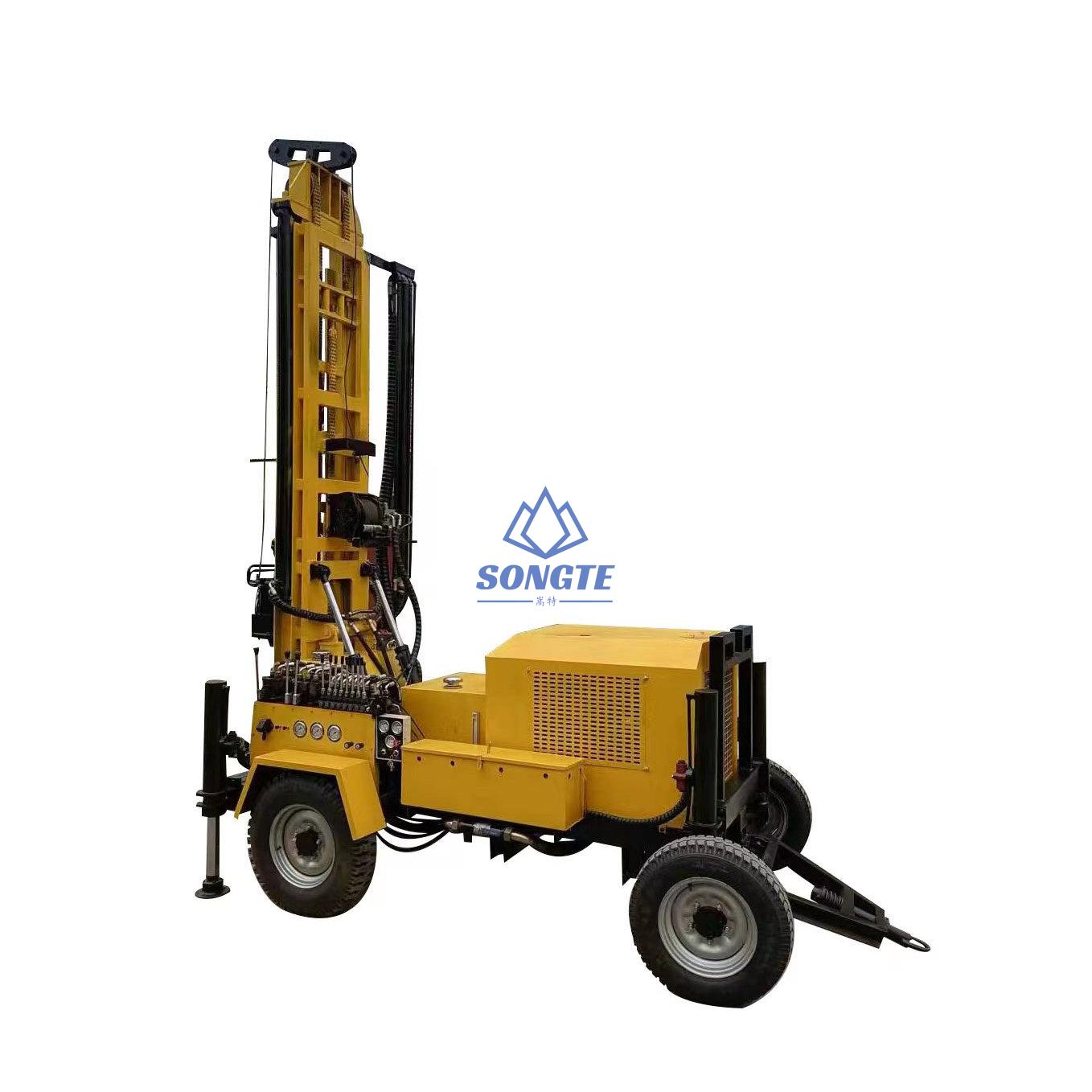 200m Trailer Mounted Water Borehole Drilling Rig Water Drill Rig (SW ...