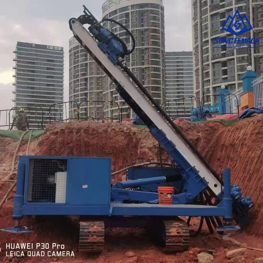 SA-150Q Hydraulic Anchor Drilling Rig 150m Soil Nailing Machine ...