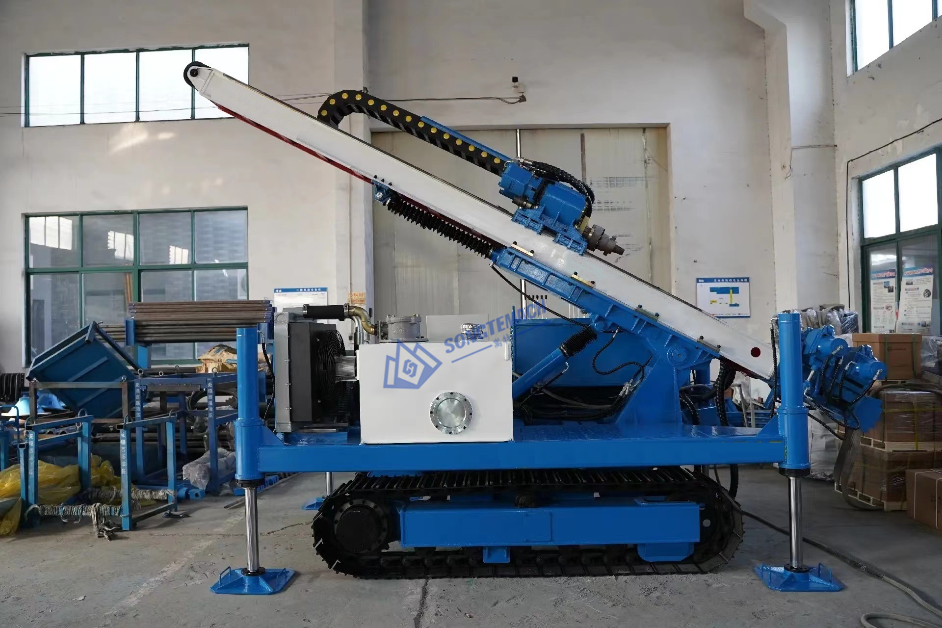 SA-150Q Hydraulic Anchor Drilling Rig 150m Soil Nailing Machine ...