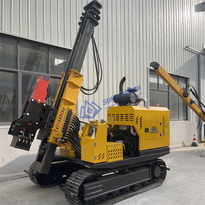 Solar Pile Ramming Machine SPV-55Y Crawler Pile Driver - Songte The ...