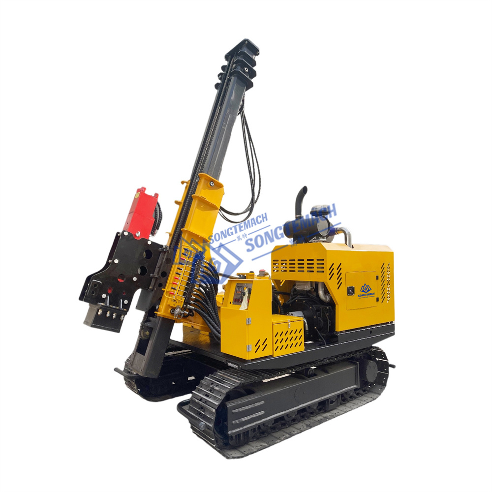 Solar Pile Ramming Machine SPV-55Y Crawler Pile Driver - Songte The ...