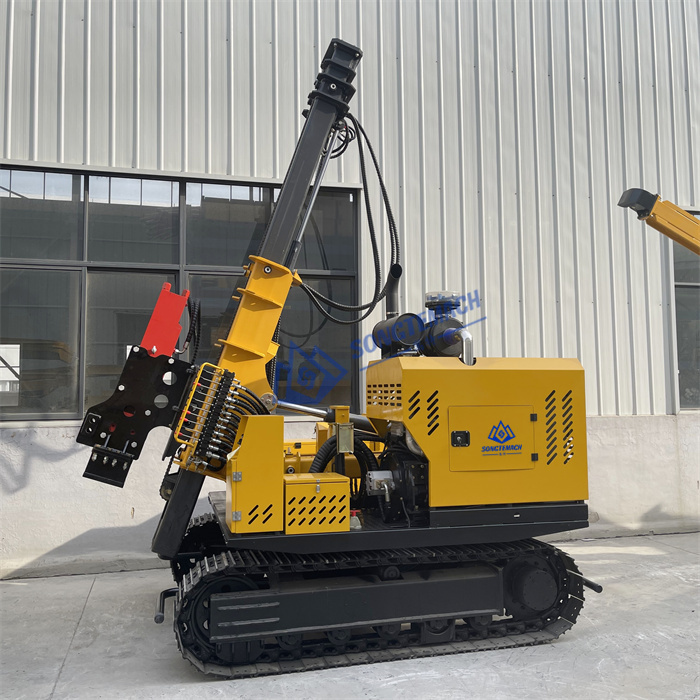 Solar Pile Ramming Machine SPV-55Y Crawler Pile Driver - Songte The ...